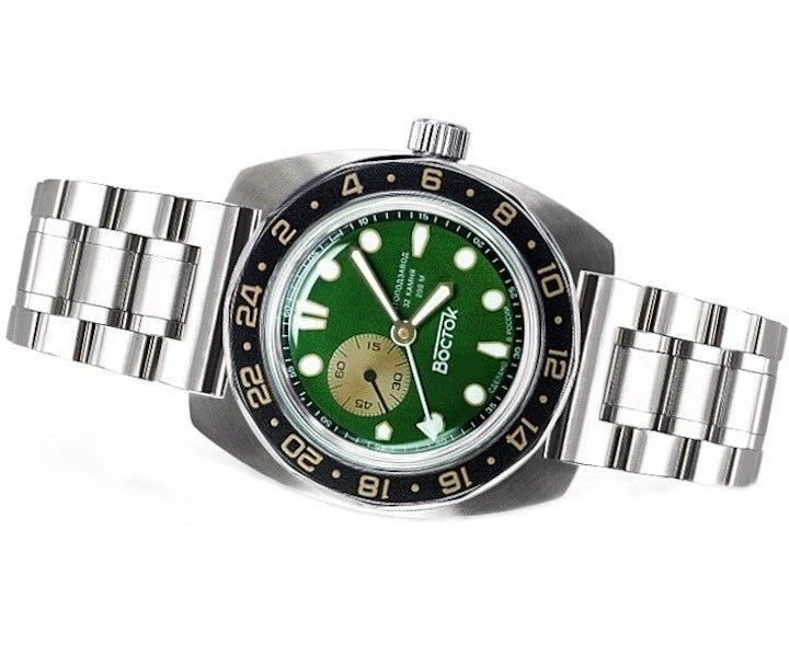 Vostok Amphibia 17099B GMT Batman Watch | Scubadudestore – ScubaDudeStore